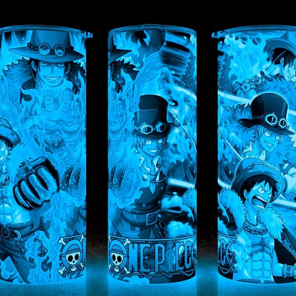 Dining | Glow One Piece Anime Monkey D Luffy Zoro Ace Action Cup Mug ...